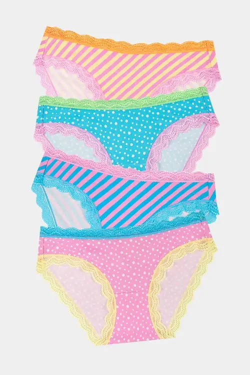 STRIPE & STARE Original Knicker Four Pack - Pick N Mix Stripe