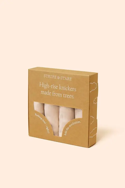 STRIPE & STARE High Rise Four Pack - Sand