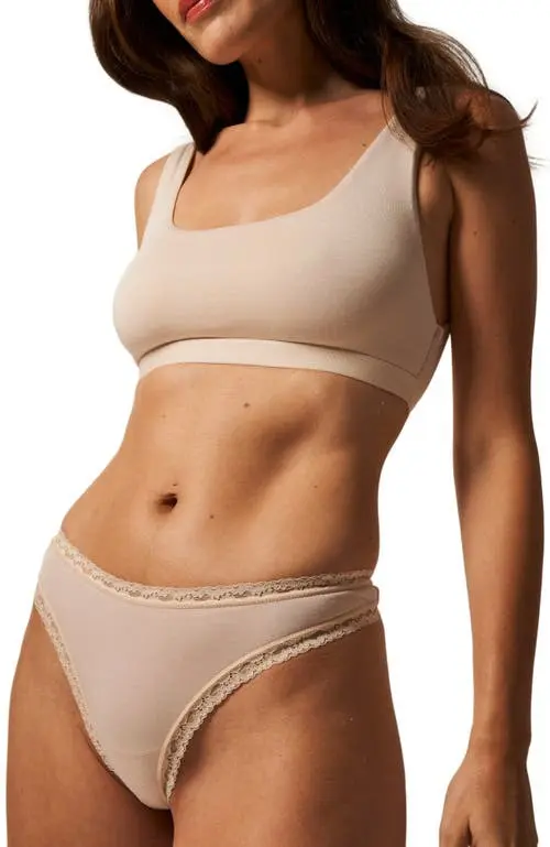 STRIPE & STARE Thong Four Pack - Sand