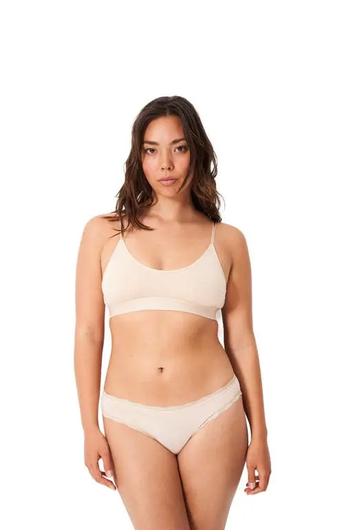 STRIPE & STARE T-shirt Bra & Orignal Knicker Set - Sand