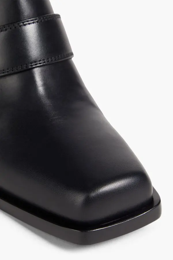 GIANVITO ROSSI Wayne Buckled Leather Ankle Boots
