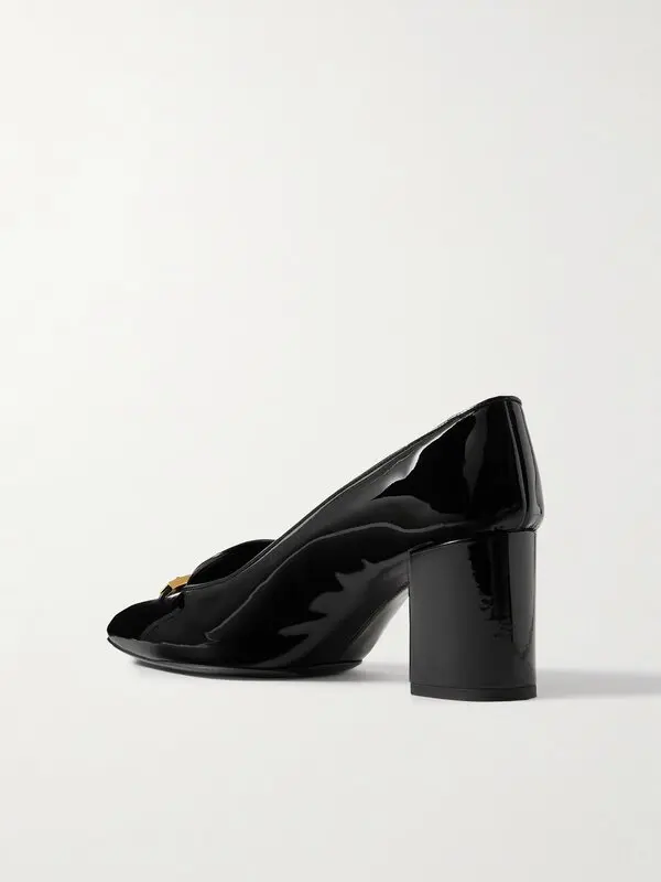 Khaite Elio Embellished Patent-leather Pumps