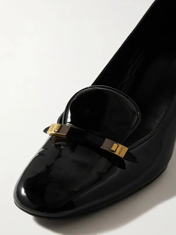 Khaite Elio Embellished Patent-leather Pumps