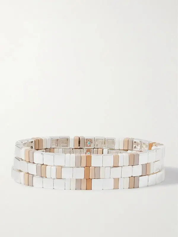 ROXANNE ASSOULIN The Quiet Time Set Of Three Bracelets - White