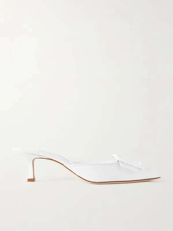 Manolo Blahnik Maysale 50 Leather Mules
