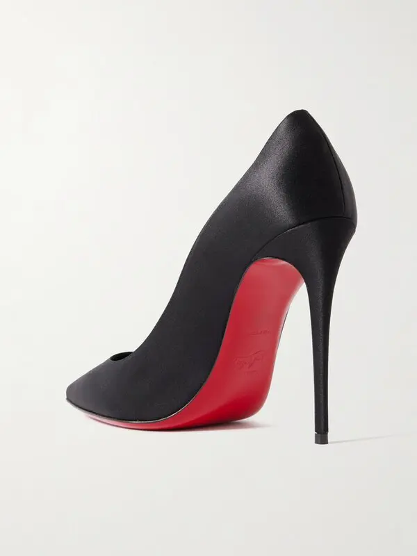 CHRISTIAN LOUBOUTIN Classic Kate 100 Satin-crepe Pumps