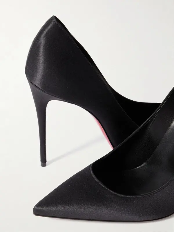 CHRISTIAN LOUBOUTIN Classic Kate 100 Satin-crepe Pumps