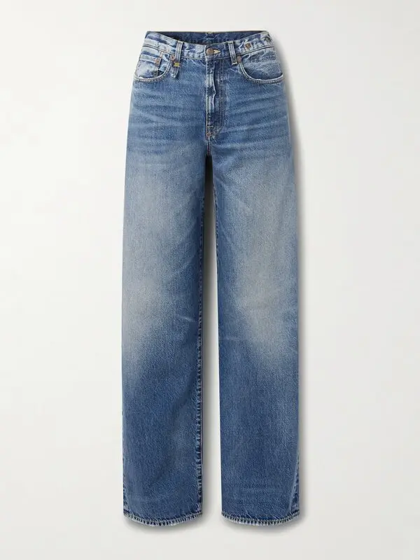R13 D'arcy Mid-rise Wide-leg Jeans