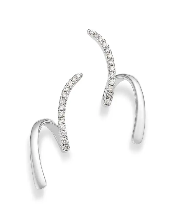 Bloomingdale'S 14k Gold 0.33 Tcw Diamond Ear Climbers - White