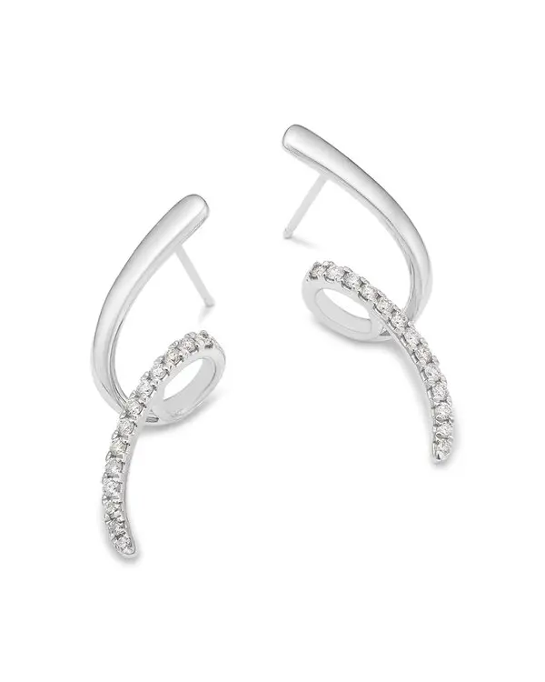 Bloomingdale'S 14k Gold 0.33 Tcw Diamond Ear Climbers