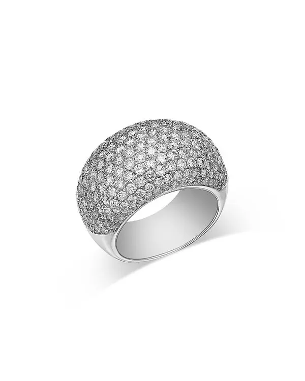 Bloomingdale'S 14k Gold 3.5 Tcw Diamond Pave Ring - White