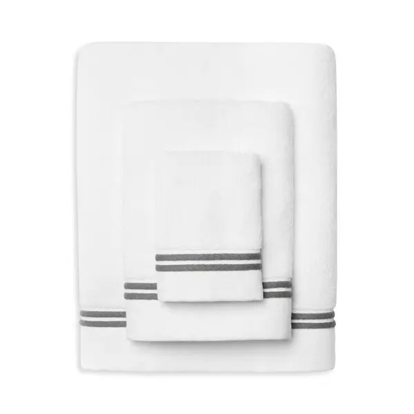 SFERRA Aura Nuova Bath Towel - White/ Charcoal