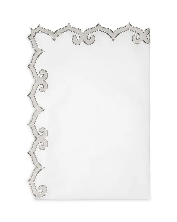 PRATESI Marrakesh Flat Sheet, King - White/sterling