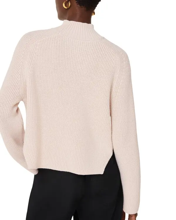 Whistles Side Split Wool Blend Knit Sweater