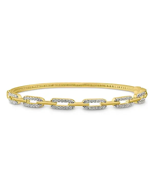 KENNETH JAY LANE Pave Link Bangle Bracelet - Gold