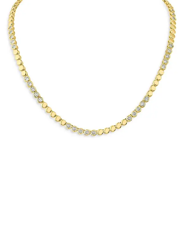 KENNETH JAY LANE Cubic Zirconia Collar Necklace - Gold