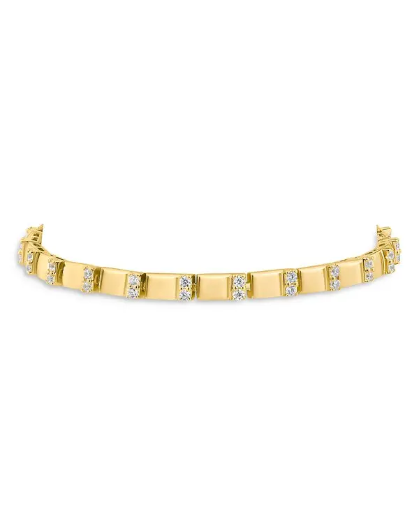 KENNETH JAY LANE Cubic Zirconia Station Bracelet - Gold