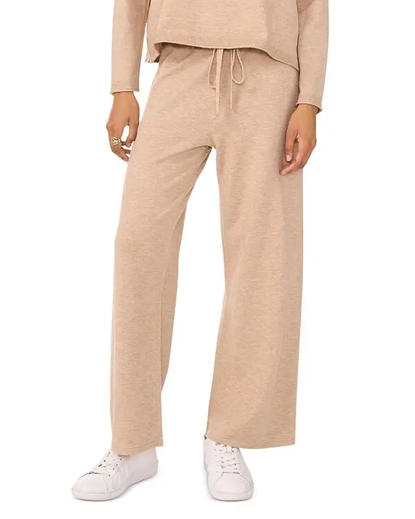 Vince Camuto Wide Leg Drawstring Sweatpants - Warm Oatmeal