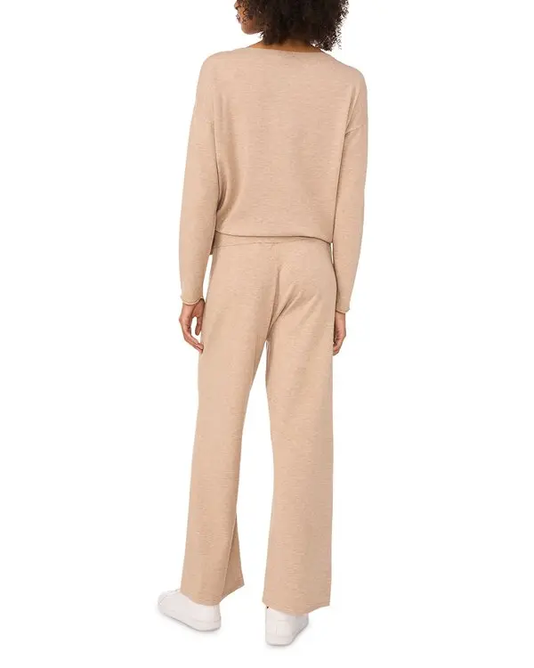 Vince Camuto Wide Leg Drawstring Sweatpants - Warm Oatmeal