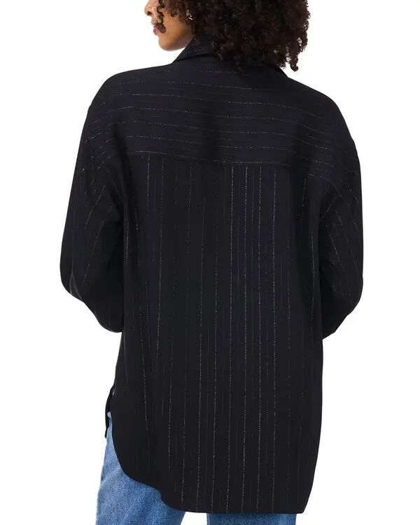 Vince Camuto Metallic Pinstriped Shirt