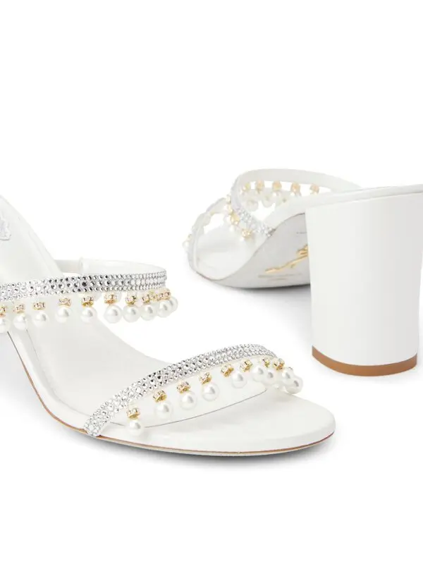 Rene Caovilla 90mm Chandelier Mules - Silver