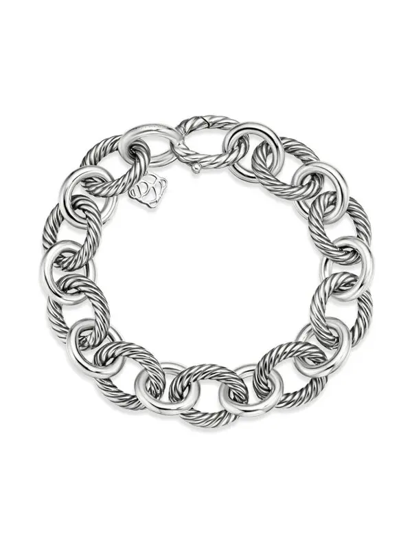 David Yurman Sterling Oval Link Chain Bracelet - Silver