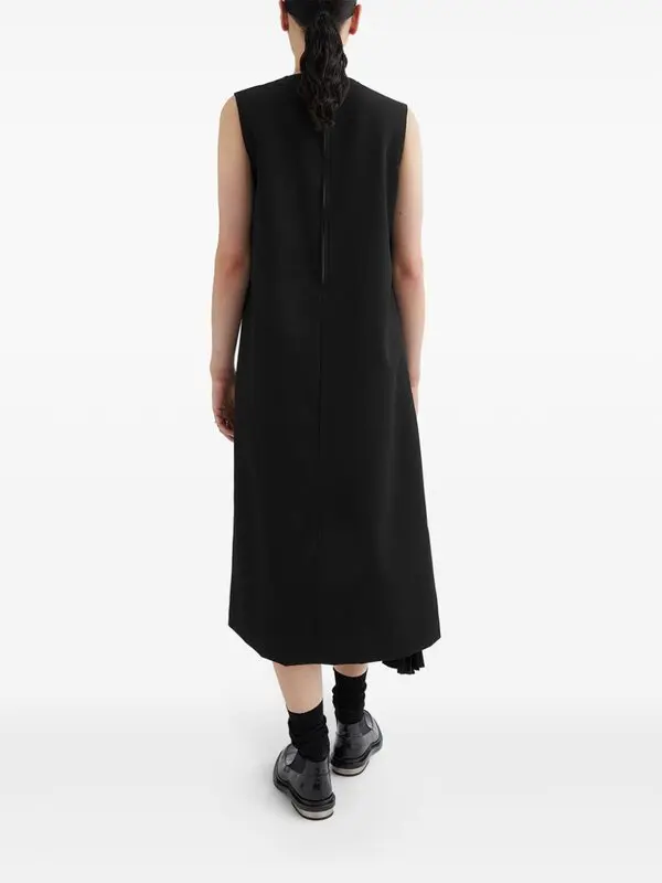 JIL SANDER Draped-detail Midi Dress
