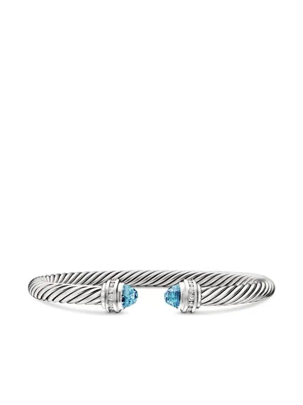 David Yurman Sterling Silver Diamond And Topaz Bracelet - Ssabtdi Silver