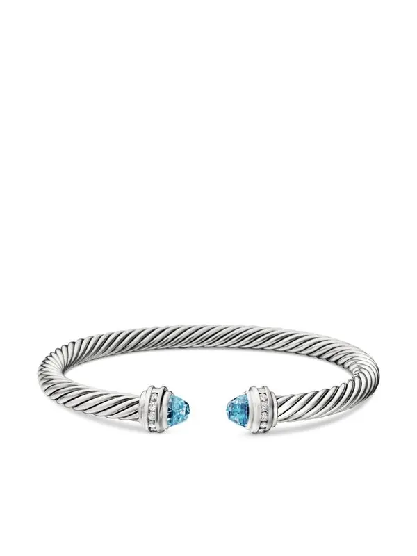 David Yurman Sterling Silver Diamond And Topaz Bracelet - Ssabtdi Silver