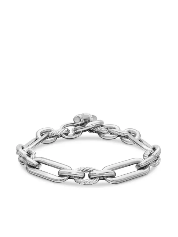 David Yurman Sterling Lexington Chain Diamond Bracelet - Silver