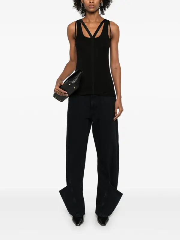 Helmut Lang Strap Racer Tank Top - Black