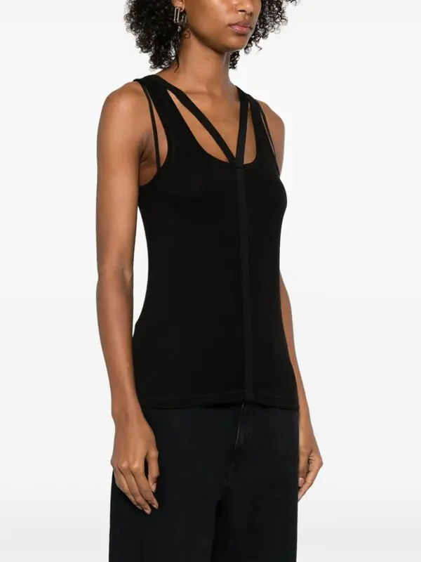 Helmut Lang Strap Racer Tank Top - Black