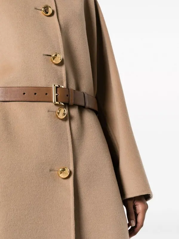 Prada Single-breasted Belted Coat