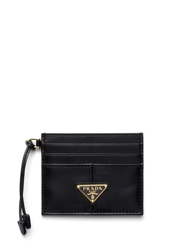 Prada Leather Card Holder - Black