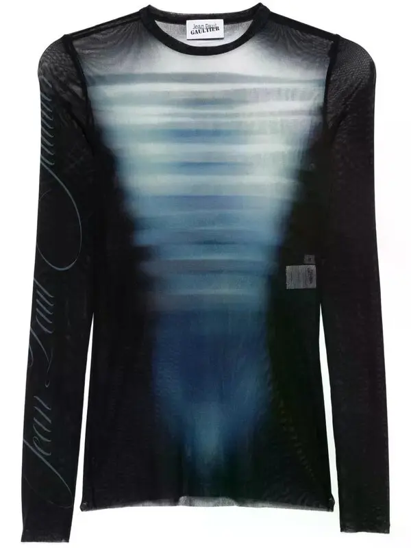 JEAN PAUL GAULTIER Le Male Print Mesh Top