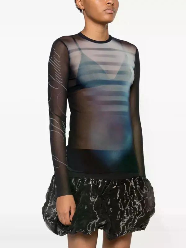 JEAN PAUL GAULTIER Le Male Print Mesh Top