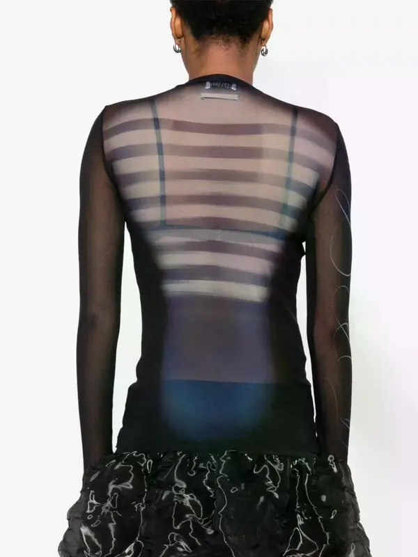 JEAN PAUL GAULTIER Le Male Print Mesh Top