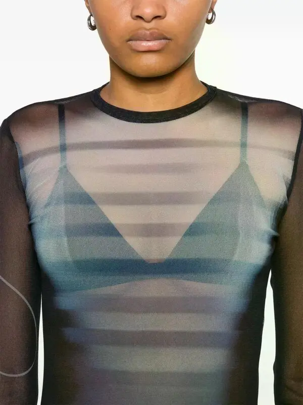 JEAN PAUL GAULTIER Le Male Print Mesh Top