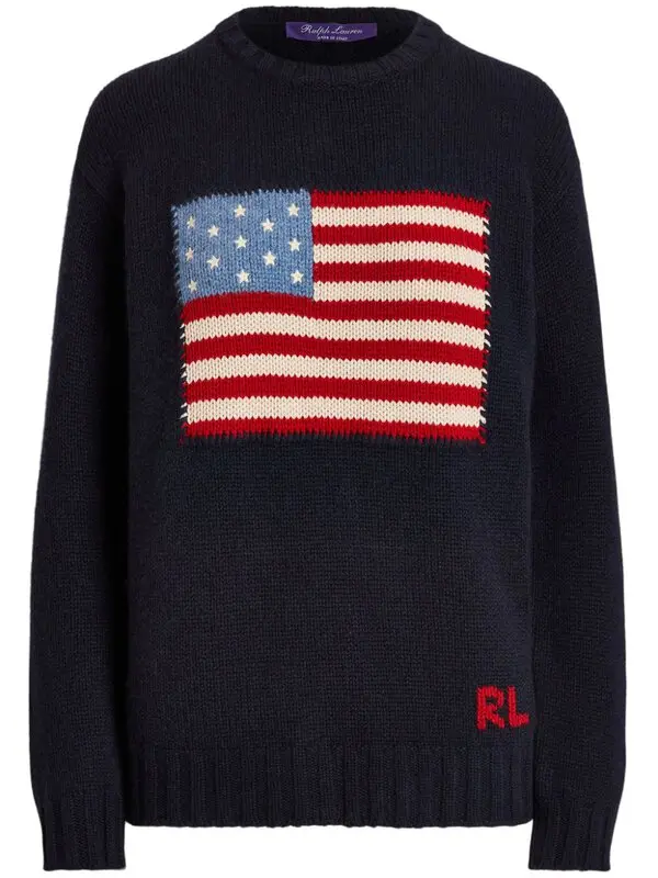 Ralph Lauren Flag Cashmere Sweater - Blue