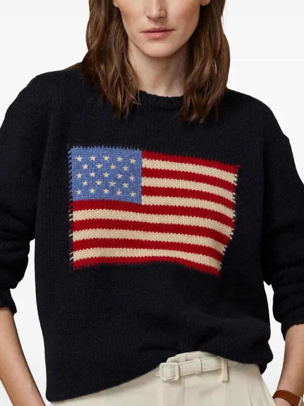 Ralph Lauren Flag Cashmere Sweater - Blue