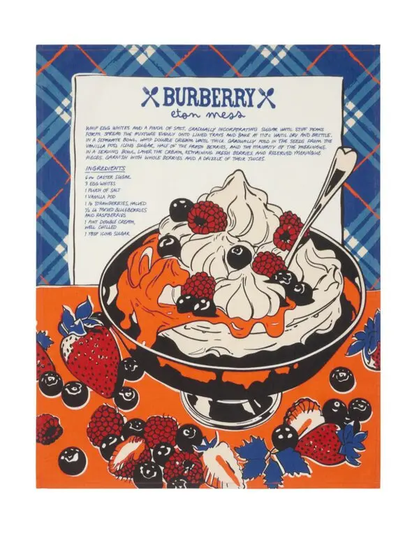 Burberry Recipe-print Tea Towels