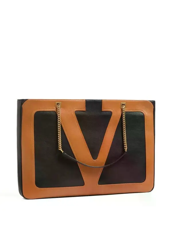 Valentino Garavani Viva Superstar Nappa Leather Shopper With Maxi Vlogo - Black