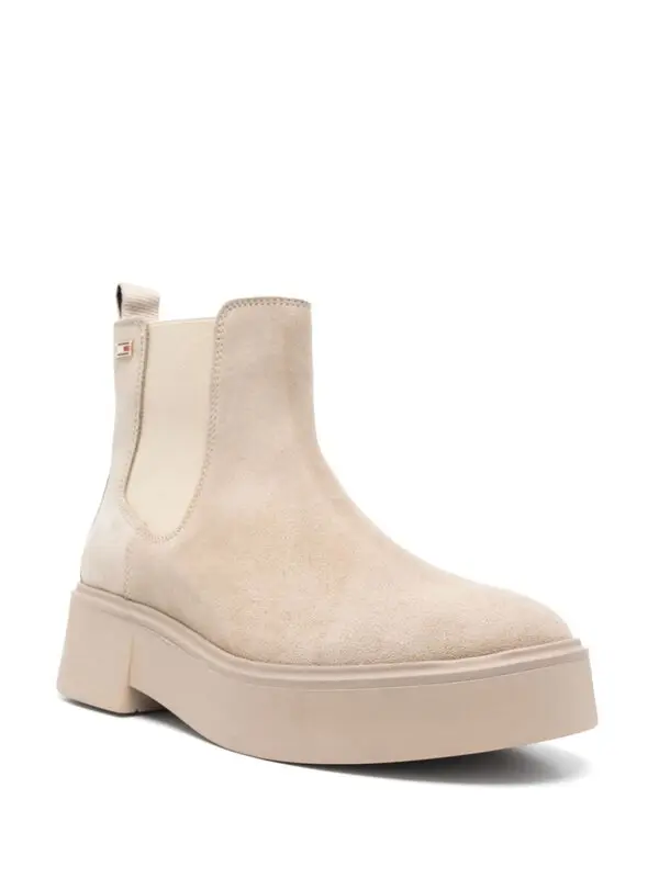 Tommy Hilfiger Suede Chelsea Boots - Neutrals