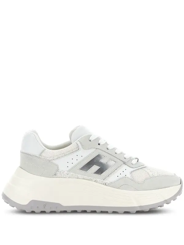 Hogan Logo Sneakers - Silver