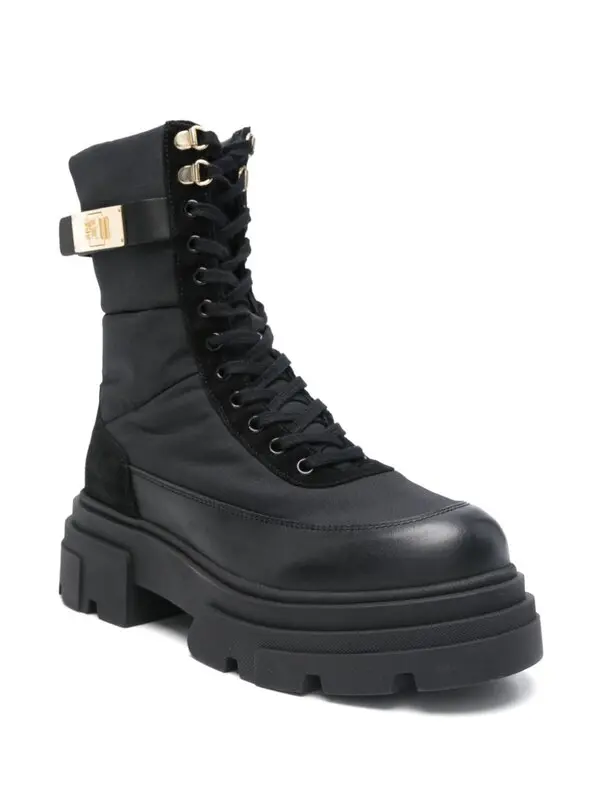 Tommy Hilfiger Leather Combat Boots