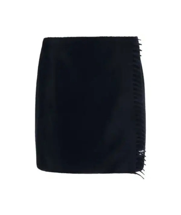 Prada Scarf-style Cashmere Miniskirt
