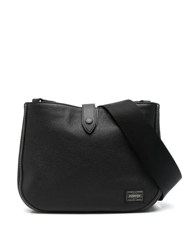 PORTER-YOSHIDA & CO Leather Messenger Bag - Black