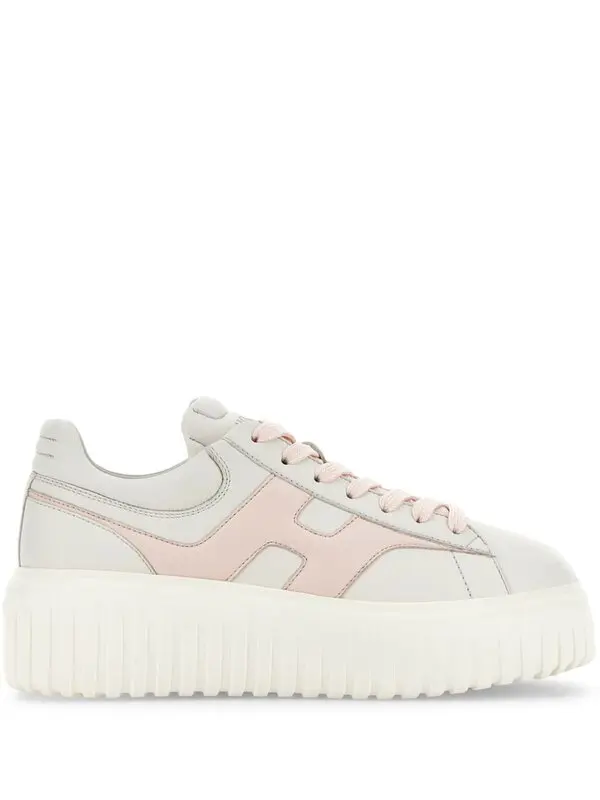 Hogan H-stripe Leather Sneakers - White