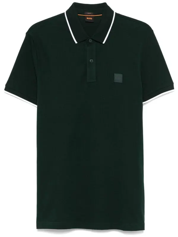 BOSS Logo-patch Polo Shirt - Green