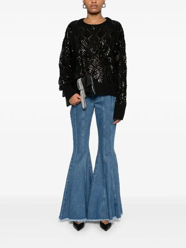 ROTATE BY BIRGER CHRISTENSEN Sequined Sweater